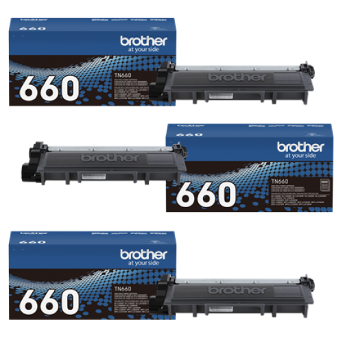 Brother TN660 3-Pack High Yield Toner Cartridge Bundle | BlueDogInk.com