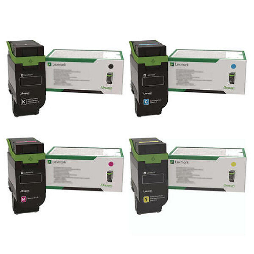 Lexmark 75M10K0, 75M10C0, 75M10M0, 75M10Y0 4-Color Toner Cartridge Set ...