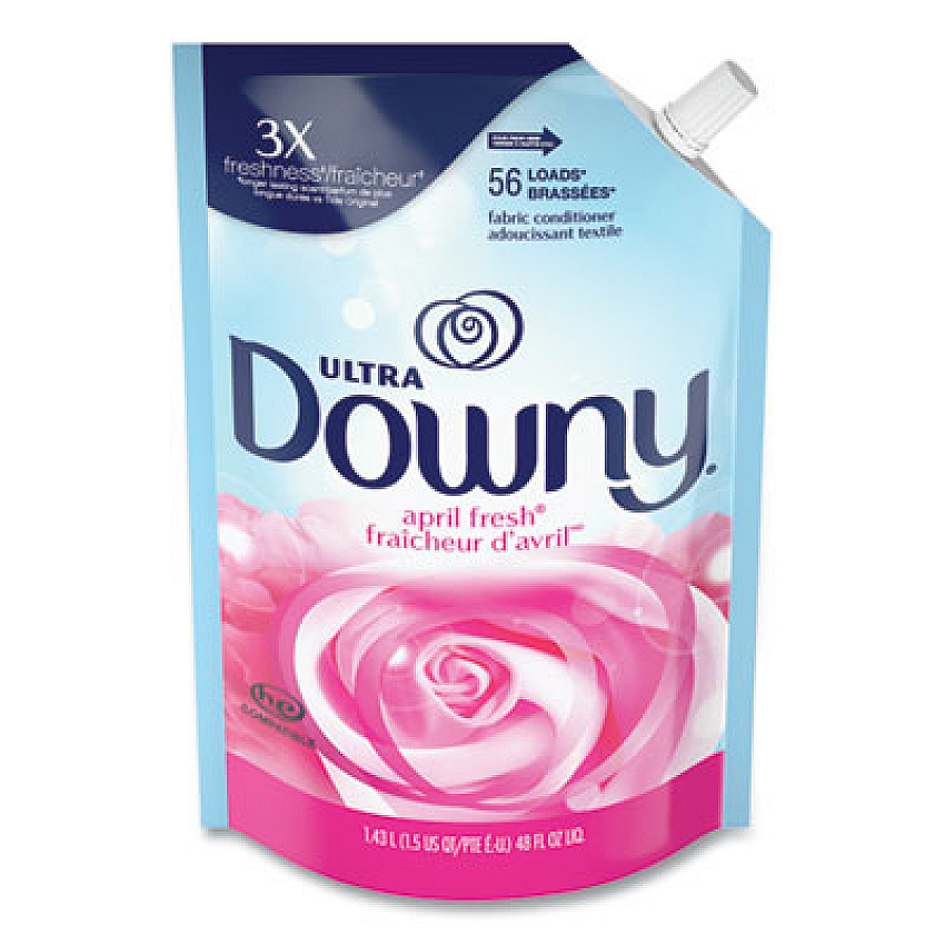 Downy Liquid Fabric Softener, April Fresh, 48 oz Pouch, 3/Carton (99172 ...