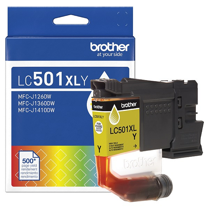 Brother LC501XLY High Yield Yellow Ink Cartridge | Bluedogink.com