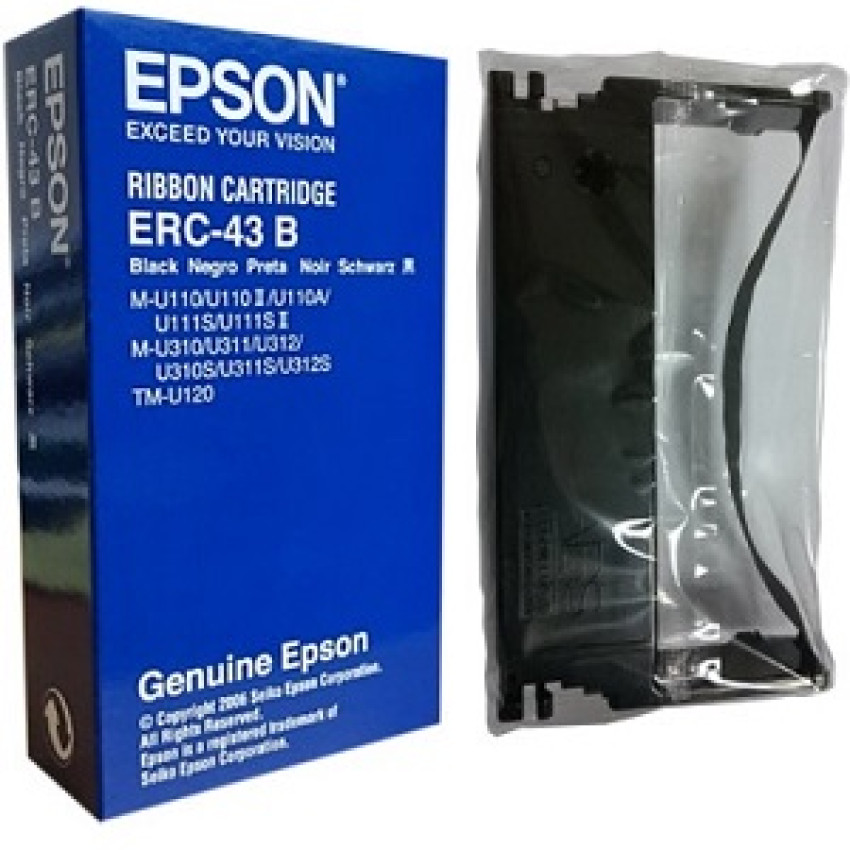 Epson ERC-43B Black Ribbon Cartridge | BlueDogInk.com