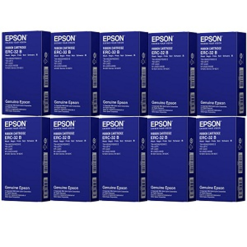 Epson ERC-32 Black Ribbon Cartridges (10 Pack) | BlueDogInk.com