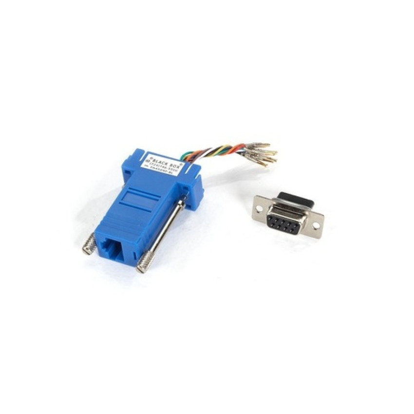 Black Box Modular Adapter Kit - Db9 Female To Rj45 Female, Blue ...