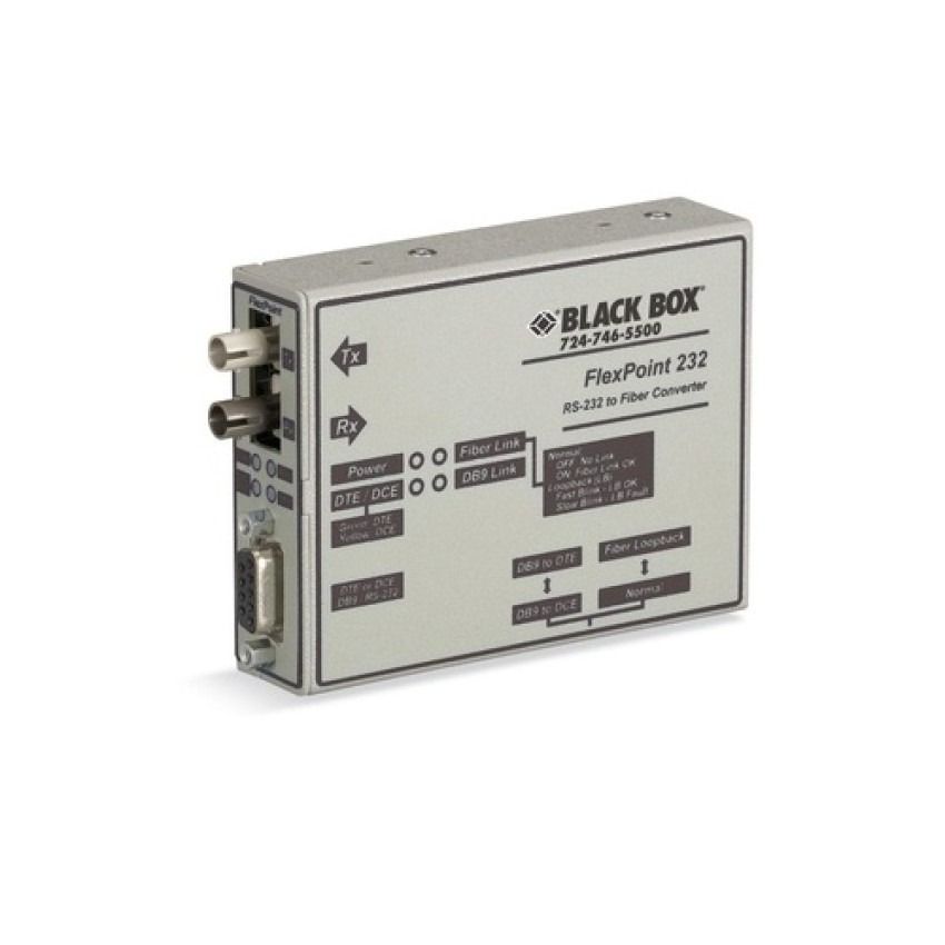 Black Box Async Rs232 Extender Over Fiber - Db9 Female To St Multimode, 2.5 Km, Gsa, Taa (ME660A ...