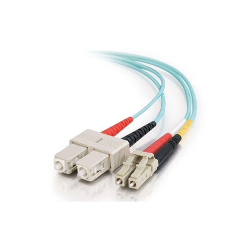 Leviton 6m Lc-sc 10gb 50/125 Mm Om3 Fiber Cable (01125) | Bluedogink.com