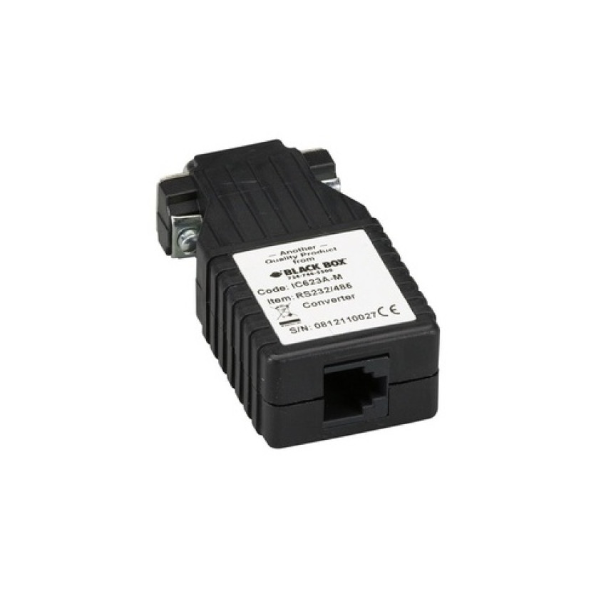 Black Box Async Rs-232 To Rs-485 Interface Converter - Db9 To Rj-11, Taa (IC623A-M) | BlueDogInk.com