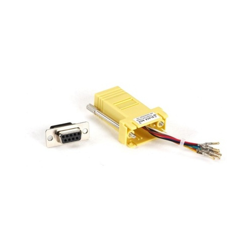 Black Box Db9 Female To Rj45f Modular Adapter Kit With Thumbscrews ...