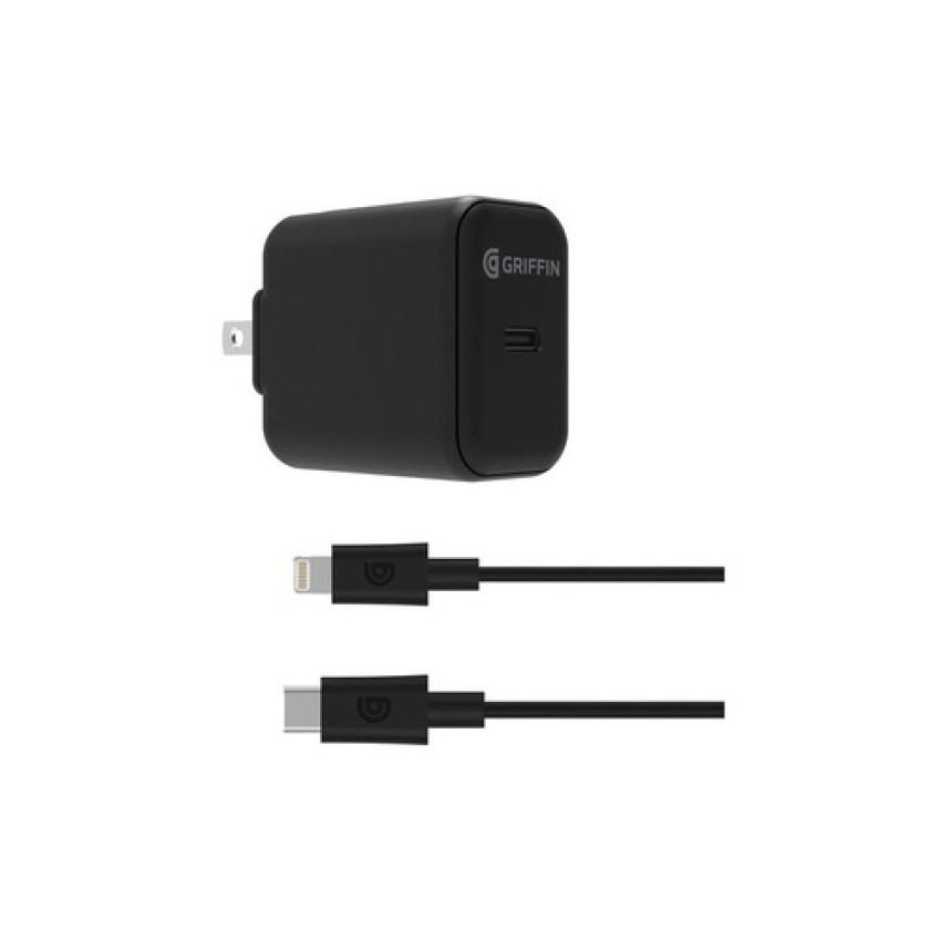 Griffin Powerblock Usb-c Pd 20w Wall Cha ( GP169BLKNA) | BlueDogInk.com