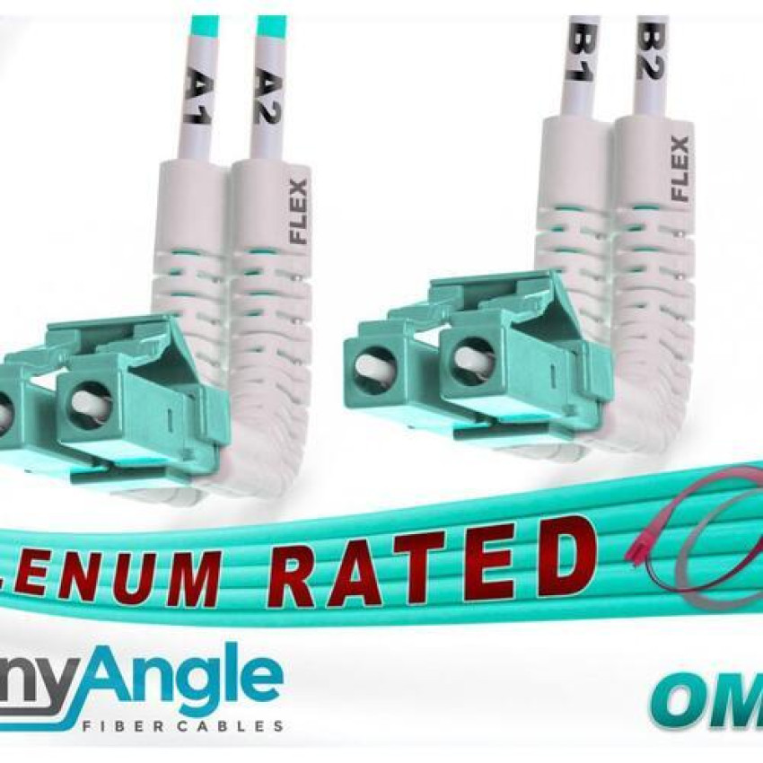 Fiber Cables Direct Anyangle - 2 Meter - Lc/lc Om4 Plenum Fiber Cables ...