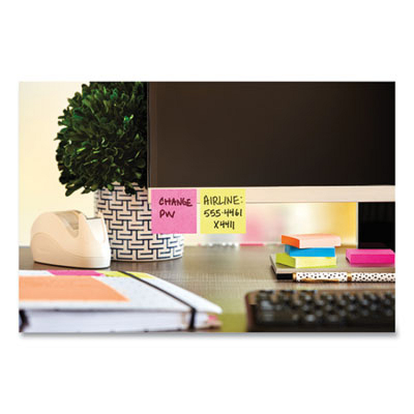 Post-it Notes Super Sticky Pads in Energy Boost Colors, (6) Unruled 1. ...