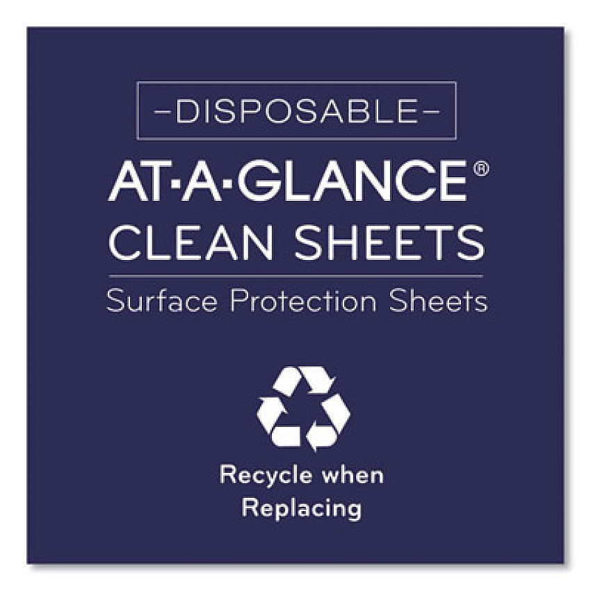 AT-A-GLANCE Disposable Clean Sheets, 25 Sheets, 17 x 22, White, 25/Pack ...