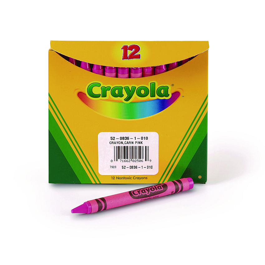 Crayola Bulk Crayons, Carnation Pink, 12/Box (520836010) | BlueDogInk.com