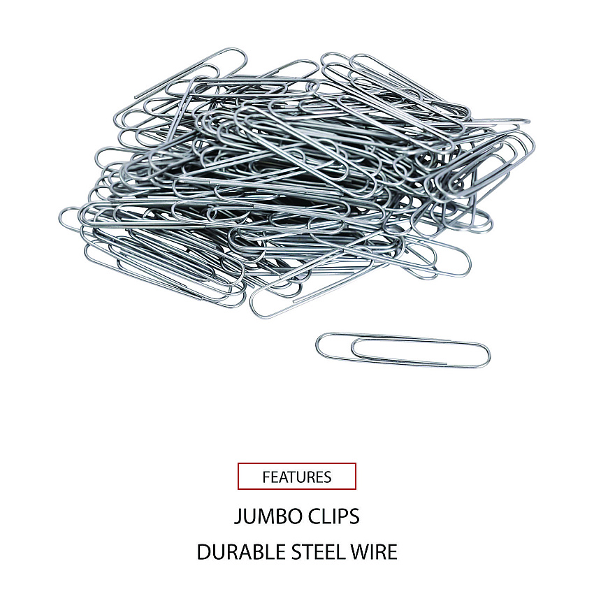 Universal Paper Clips, Jumbo, Silver, 100 Clips/Box, 10 Boxes/Pack ...