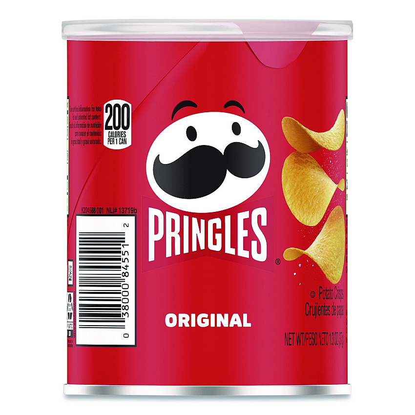 Pringles Potato Chips, Original, 1.3 oz Can, 12/Box (KEE84557 ...