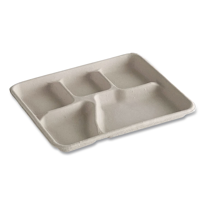 Chinet Savaday Molded Fiber Dinnerware, 5-Compartment Plate, Paper, 10. ...