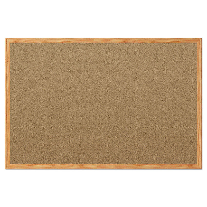 Mead Cork Bulletin Board, 48 x 36, Oak Frame (85367) | BlueDogInk.com