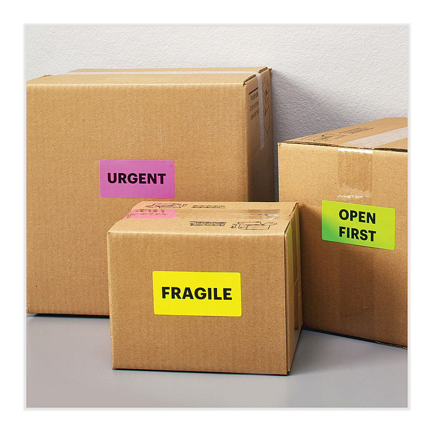 Avery High-Visibility Permanent Laser ID Labels, 2 x 4, Neon Assorted ...