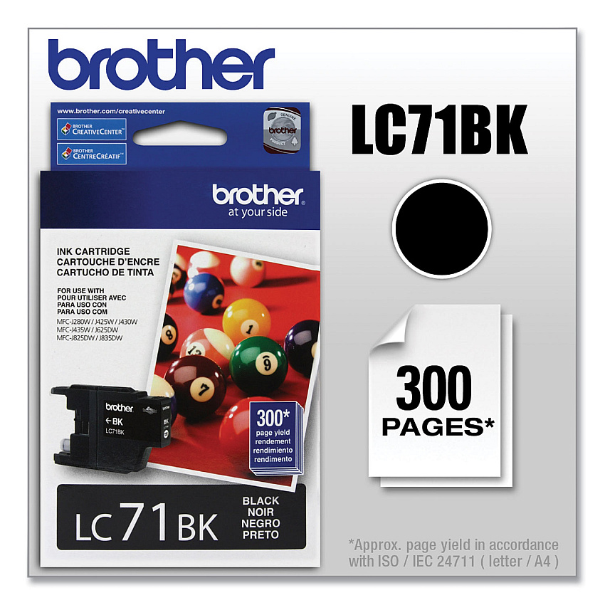 Brother LC71BK Black Ink Cartridge | BlueDogInk.com
