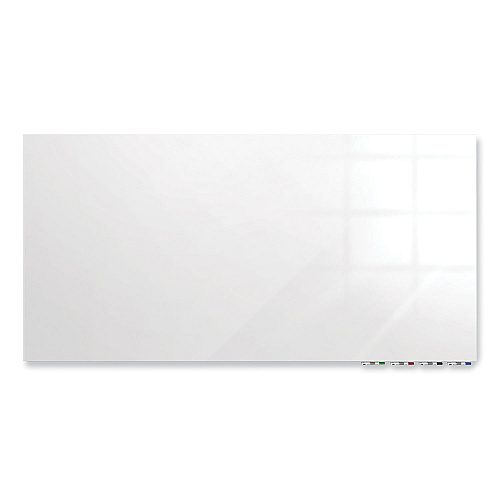 Ghent Aria Low Profile Magnetic Glass Whiteboard, 96 x 48, White ...