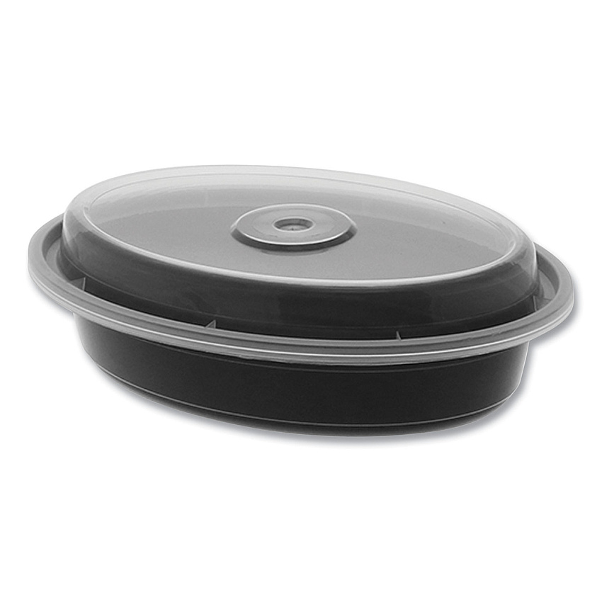 Pactiv Newspring VERSAtainer Microwavable Containers, Oval, 12 oz, 6.8 ...
