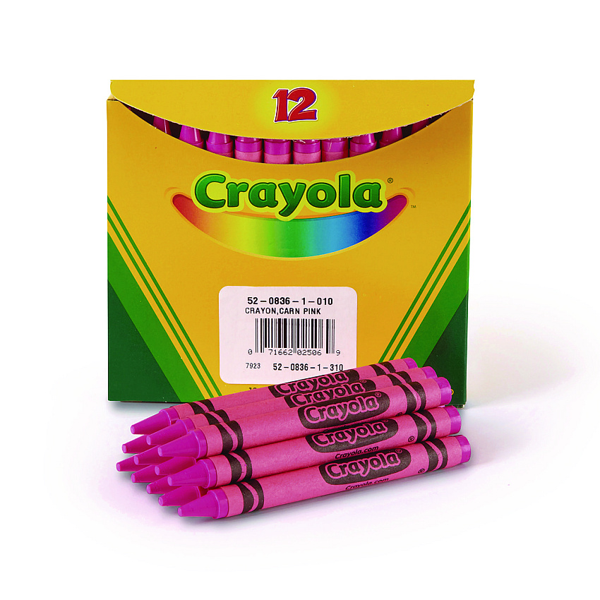 Crayola Bulk Crayons, Carnation Pink, 12/Box (520836010) | BlueDogInk.com