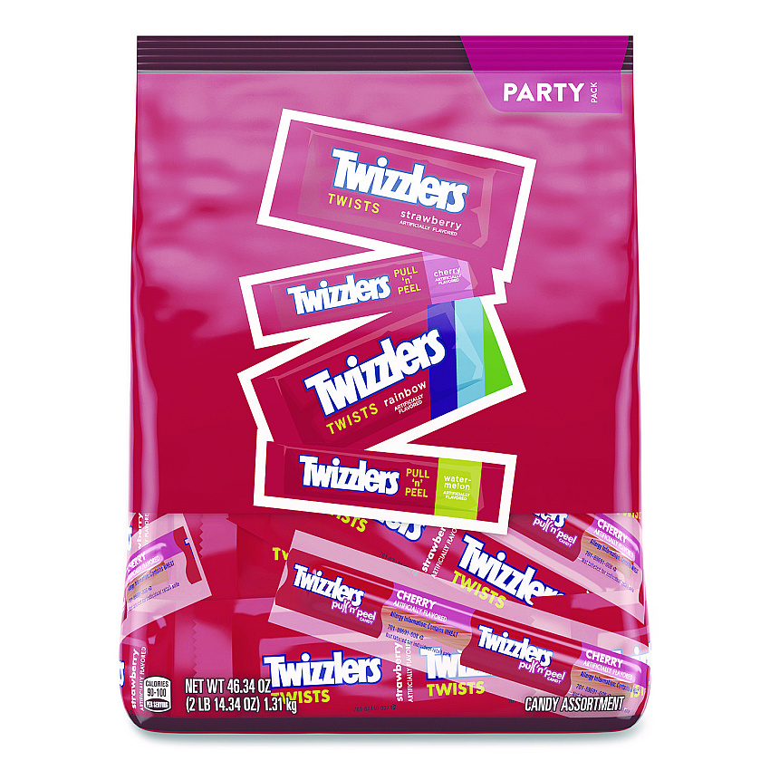 Twizzlers Chewy Candy Pack, Assorted Flavors, 46.34 oz Bag (HEC94479 ...