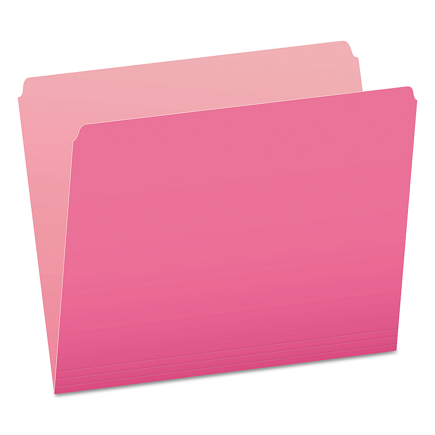 Pendaflex Colored File Folders, Straight Tabs, Letter Size, Pink/Light ...