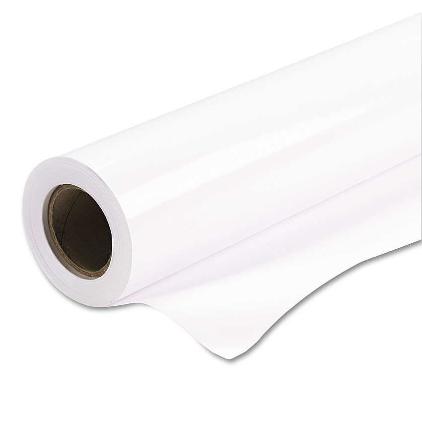 Premium Glossy Photo Paper Roll, 10 mil, 44" x 100 ft, Glossy White ...