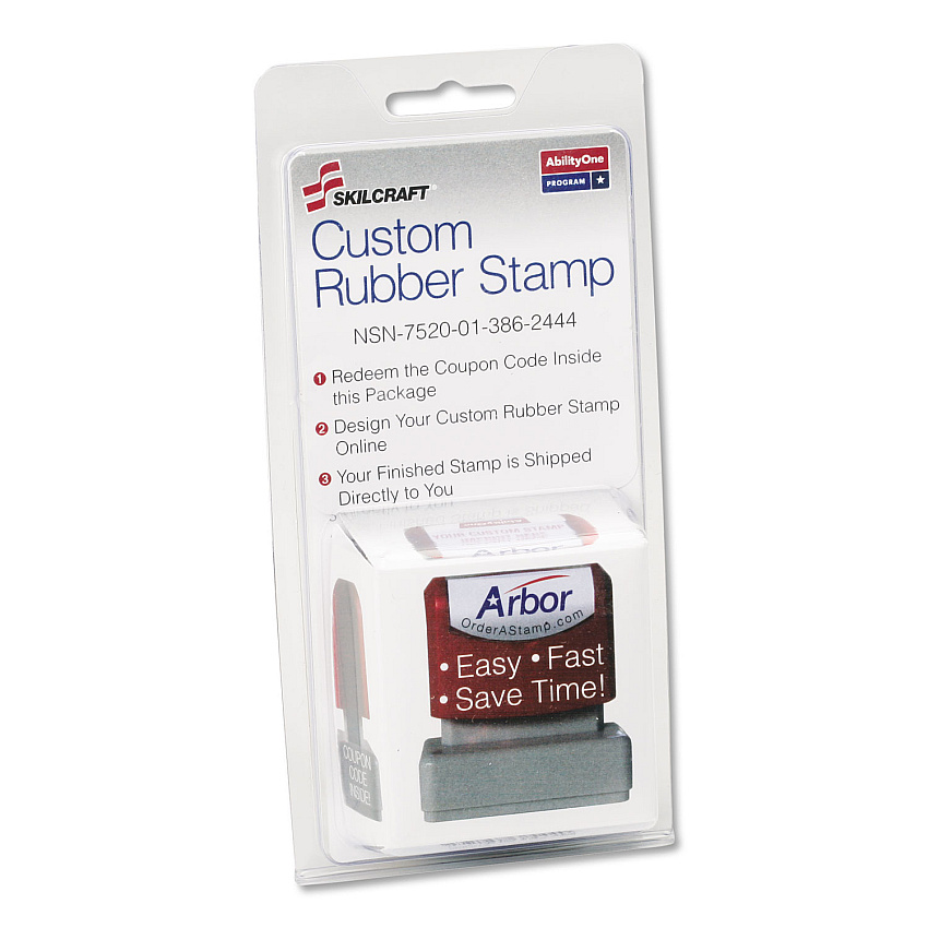 AbilityOne 7520013862444 SKILCRAFT Custom Stamp Order Kit | BlueDogInk.com