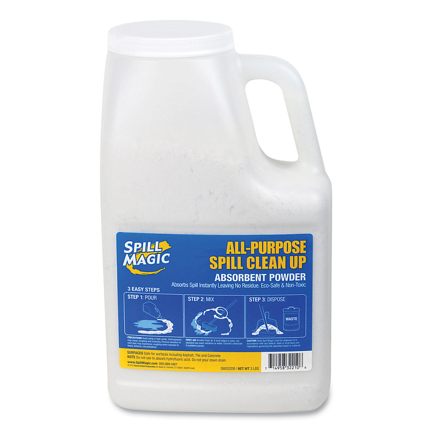 Spill Magic Sorbent, 4 qt, 3 lb Bottle (SM202DB) | BlueDogInk.com