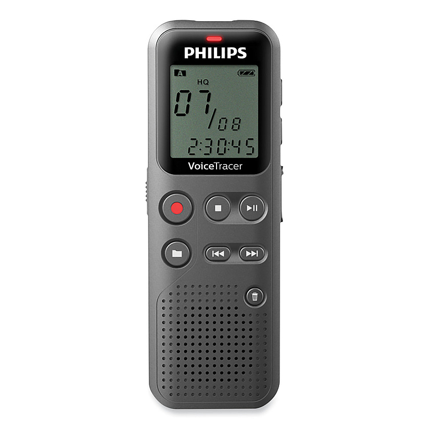 Philips Voice Tracer DVT1120 Digital Voice Recorder, 8 GB, Black ...