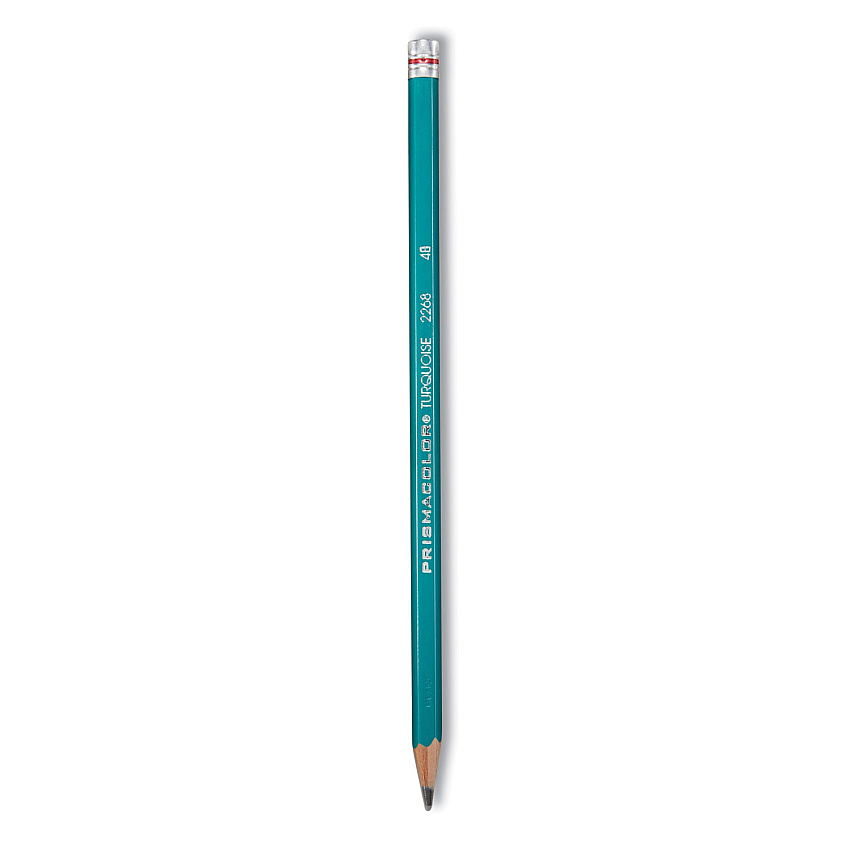 Prismacolor Turquoise Drawing Pencil, 2 mm, 4B, Black Lead, Turquoise ...