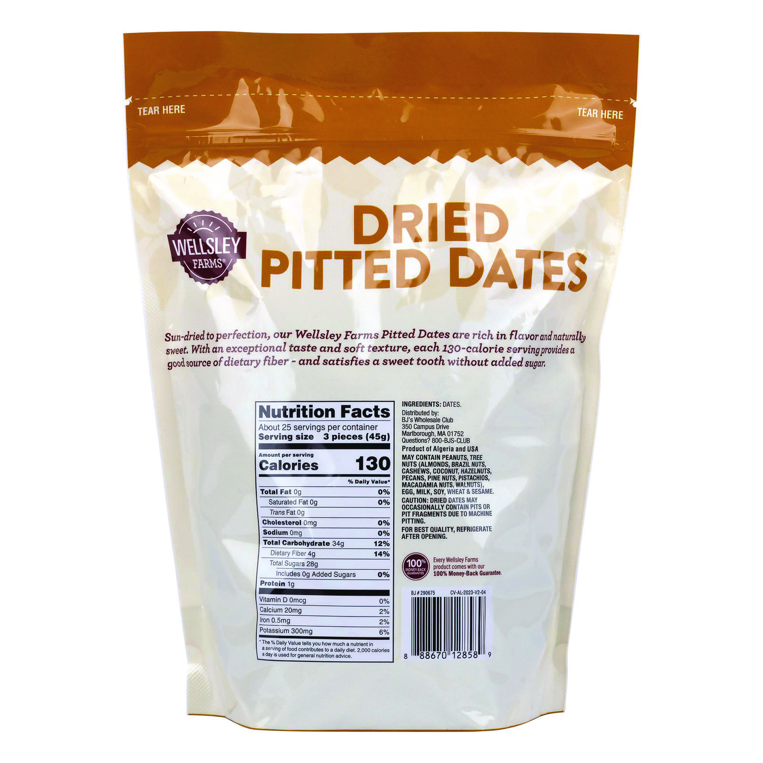 Wellsley Farms Dried Pitted Dates, 40 oz Bag (22002363) | Bluedogink.com