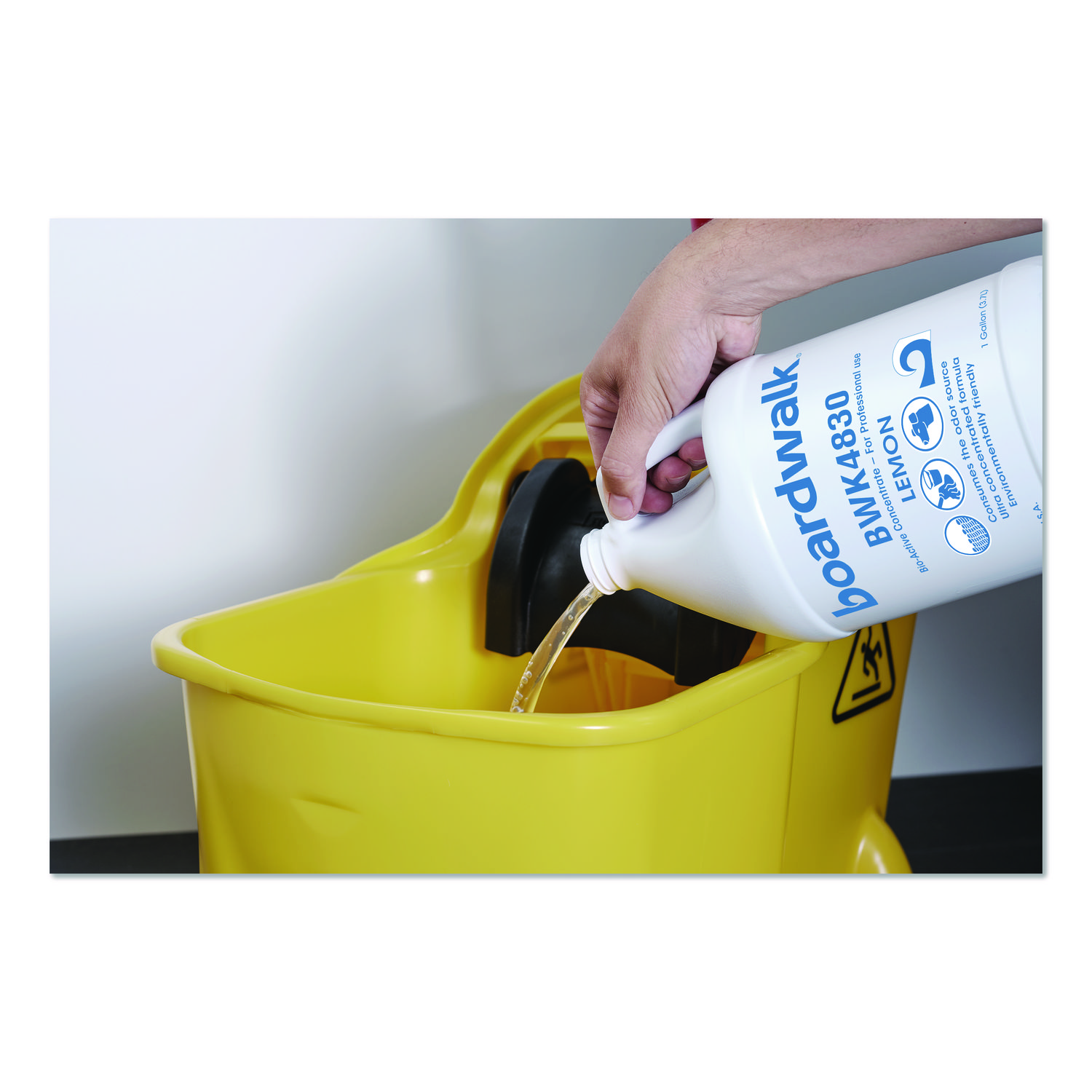 Boardwalk Odor Eliminator Enzyme Plus Concentrate, Lemon Scent, 1 gal ...