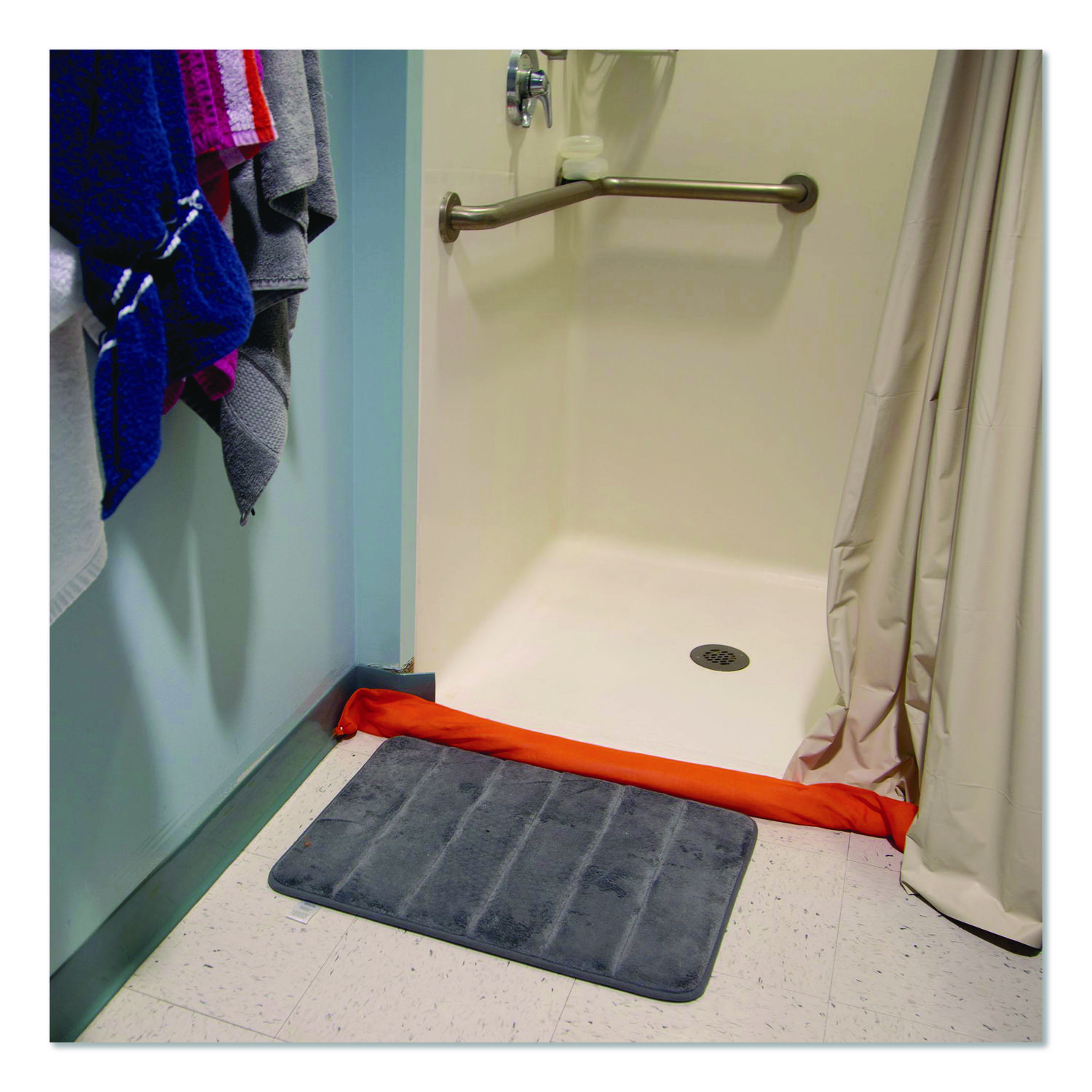 Quick Dam Indoor Bucket Kit, (1) Bucket, (10) 4 ft Water Dams, (6) 10 ...