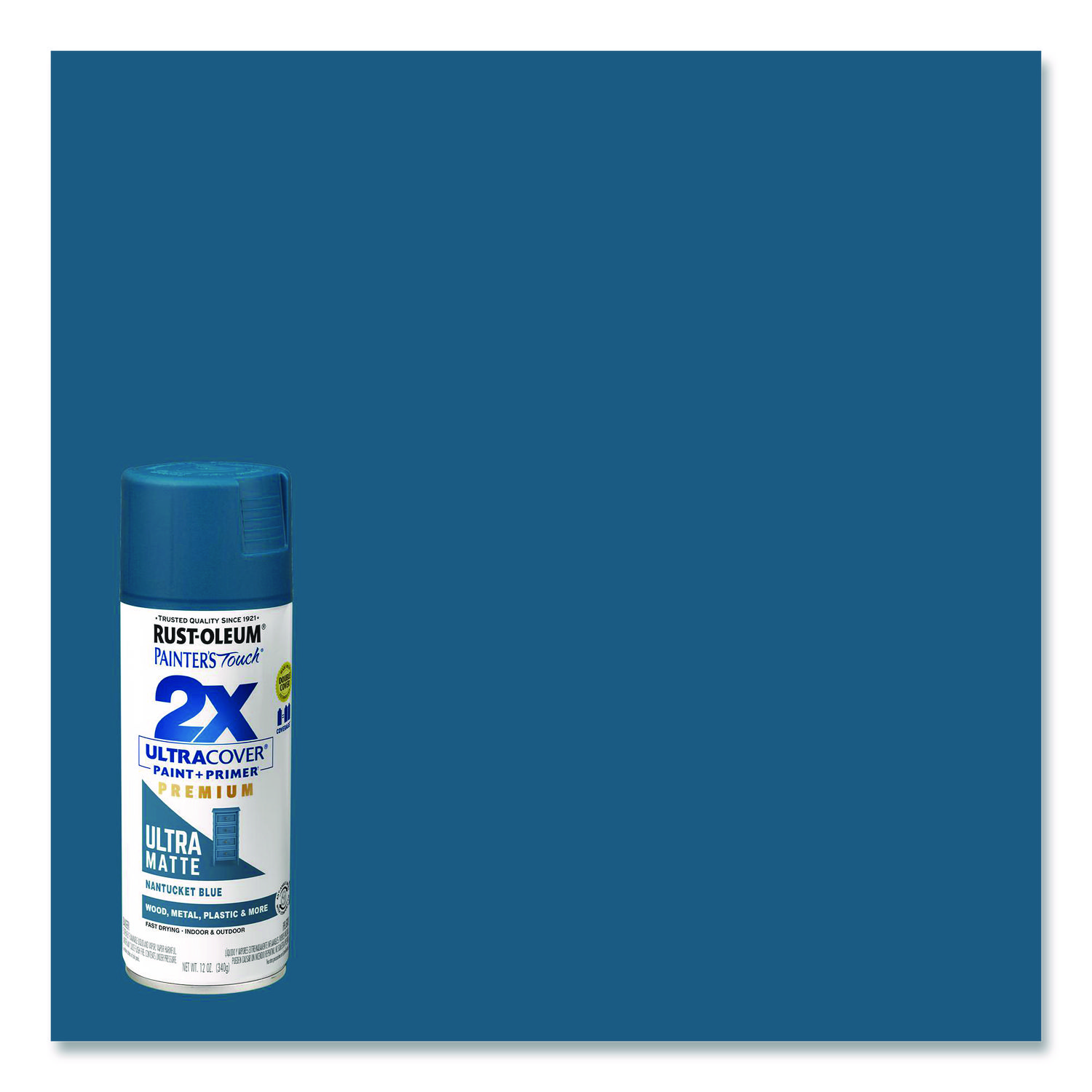 Rust-Oleum Painter's Touch 2X Ultra Cover Spray Paint, Ultra Matte Blue ...