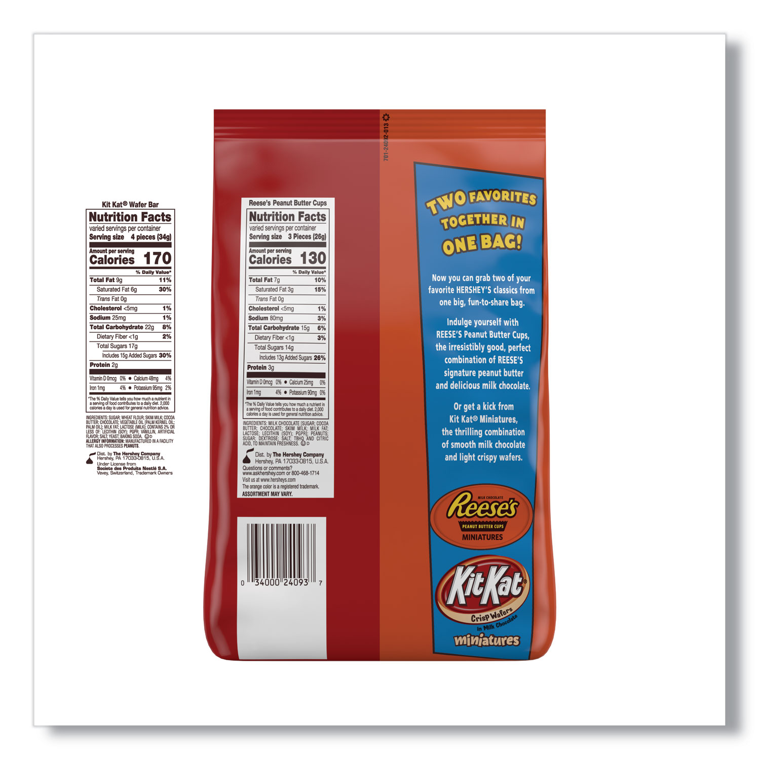 Hershey's Miniatures Variety Pack, Assorted, 35 oz (99983) | BlueDogInk.com