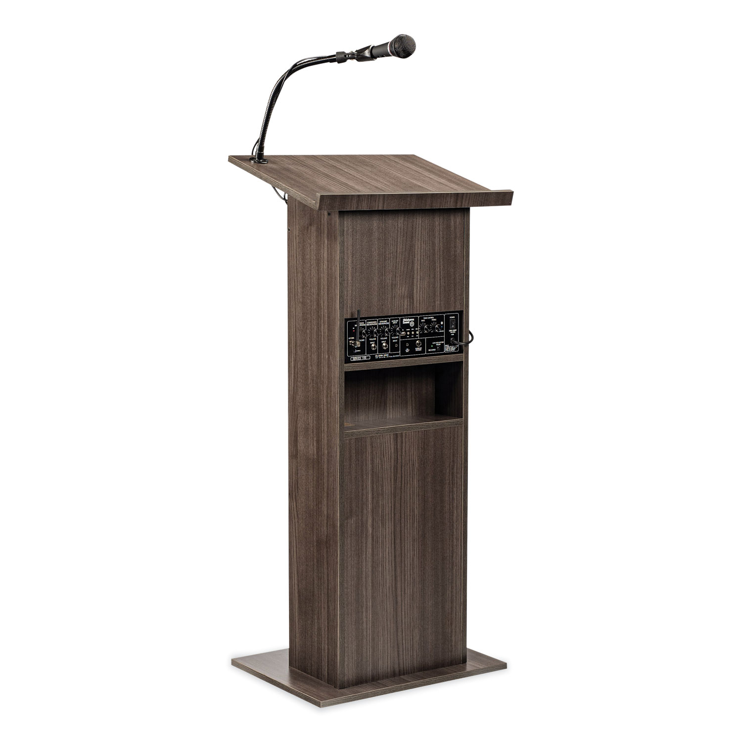 Oklahoma Sound Power Plus Lectern, 22 x 17 x 46, Ribbonwood (111PLSRW ...