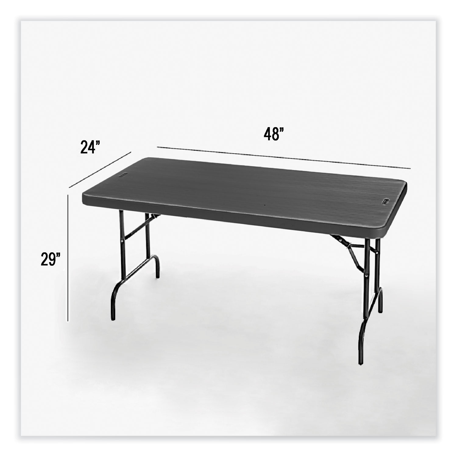 Iceberg IndestrucTable Commercial Folding Table, Rectangular, 48" x 24 ...
