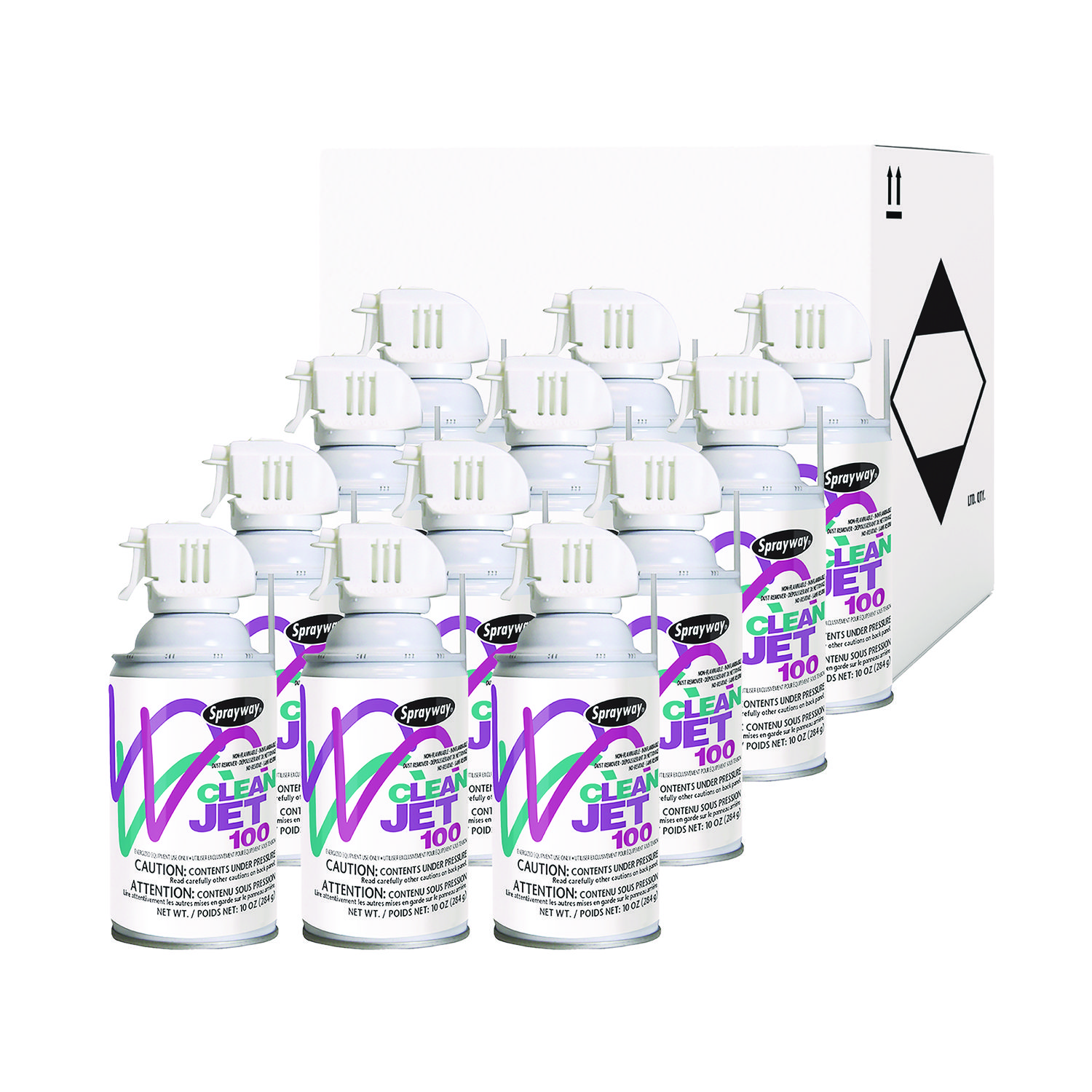 Sprayway Clean Jet 100, 10 oz Aerosol Can, 12/Carton (805) | Bluedogink.com