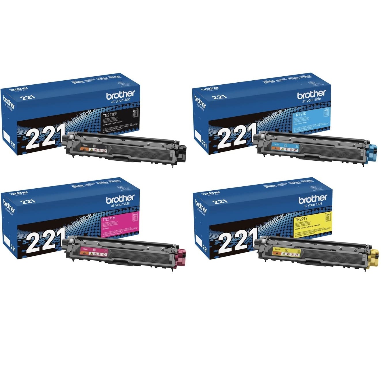 Brother TN221 Toner Cartridge Set | BlueDogInk.com