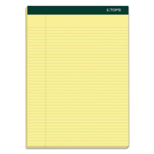 TOPS Double Docket Ruled Pads, Narrow Rule, 100 Canary-Yellow 8.5 x 11. ...