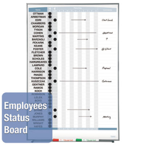 Quartet Vertical Matrix Employee Tracking Board, 34 x 23, Aluminum ...